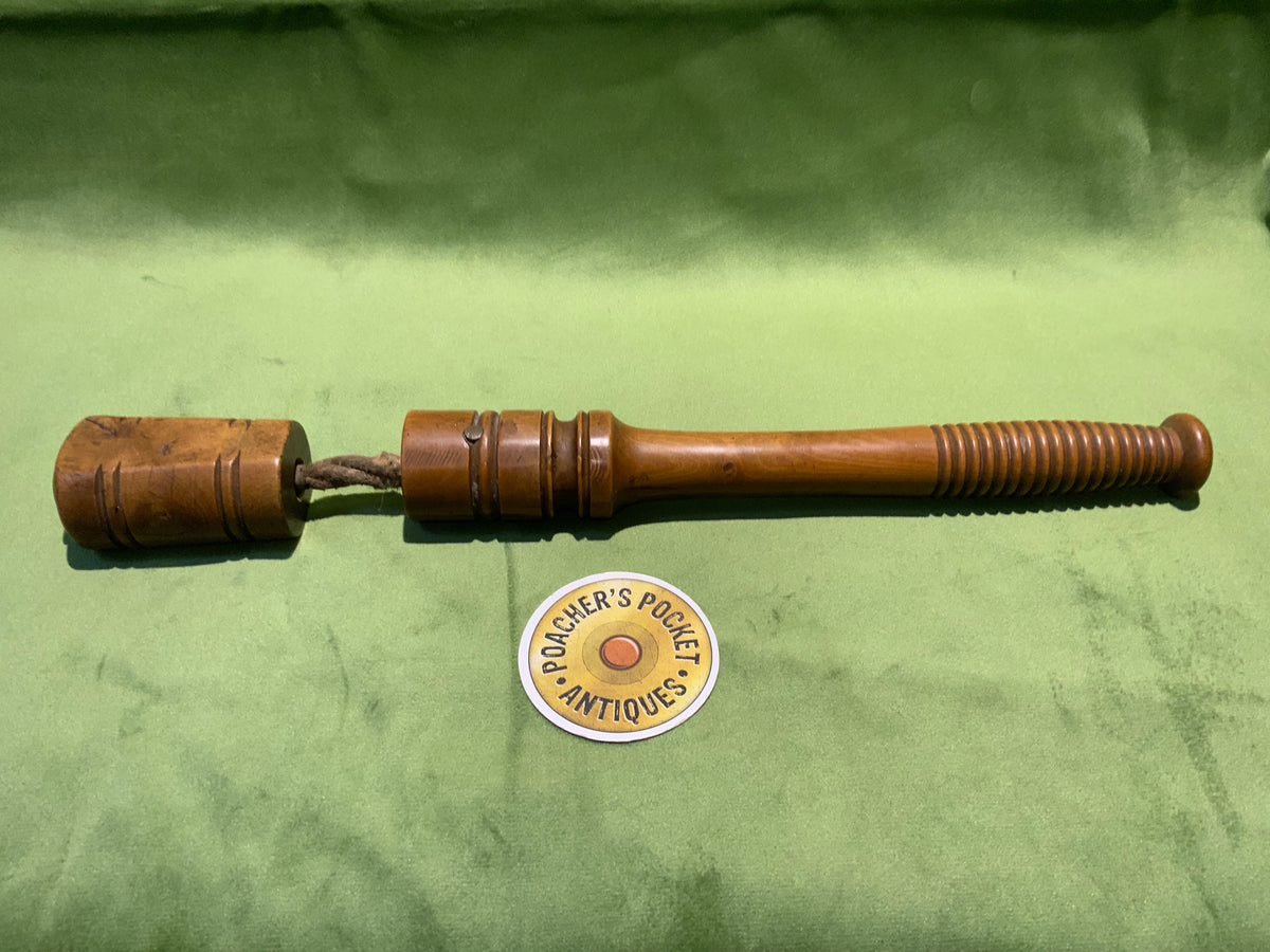 19thC English Turned Boxwood Gamekeeper’s Swingle – Poacher's Pocket Antiques