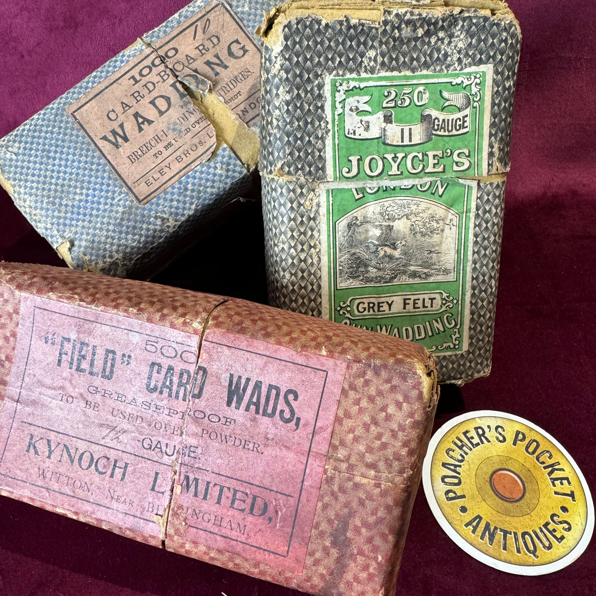 Antique Eley, Kynoch and Joyce Card Wad Boxes – Poacher's Pocket Antiques